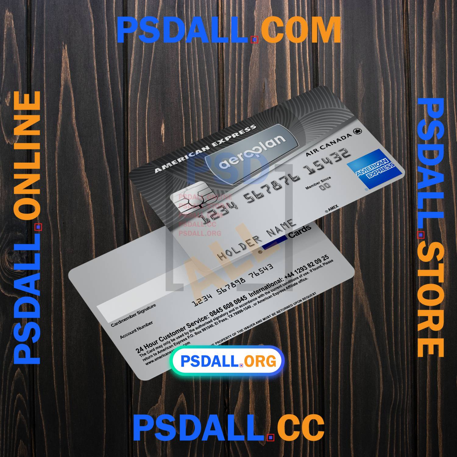 American Express Aeroplan Card PSD Template - psdall.org